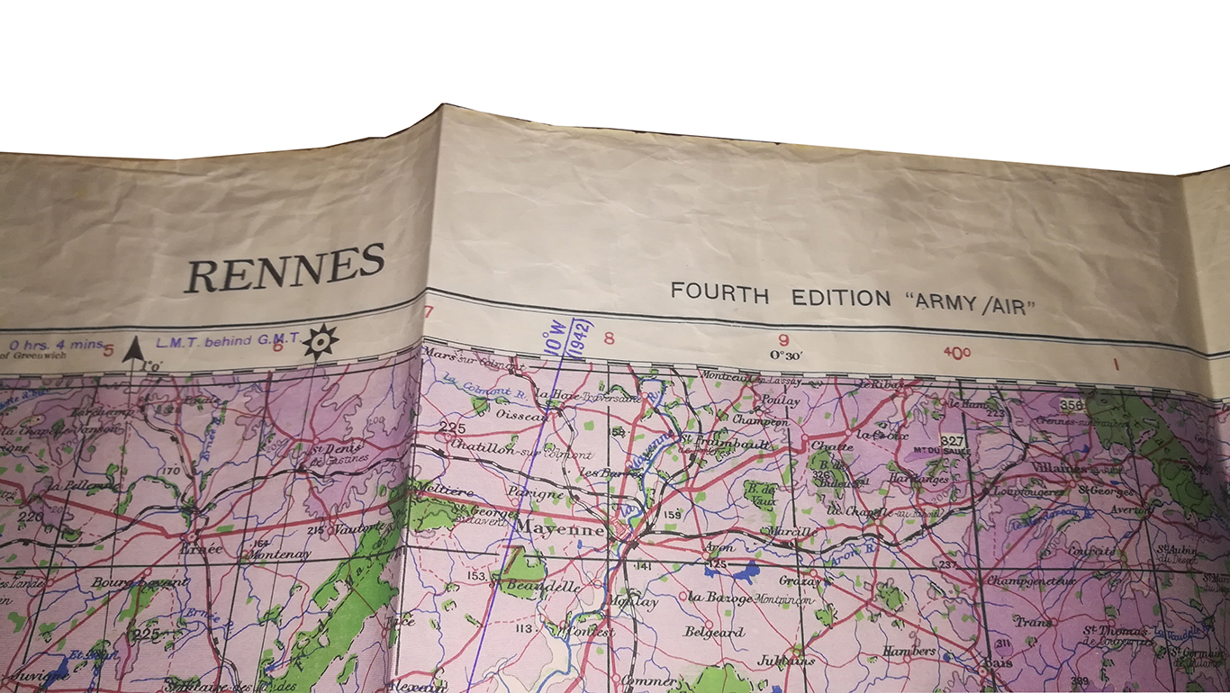 Carte d etat major US GB Rennes WW2 | Militaria Normandie