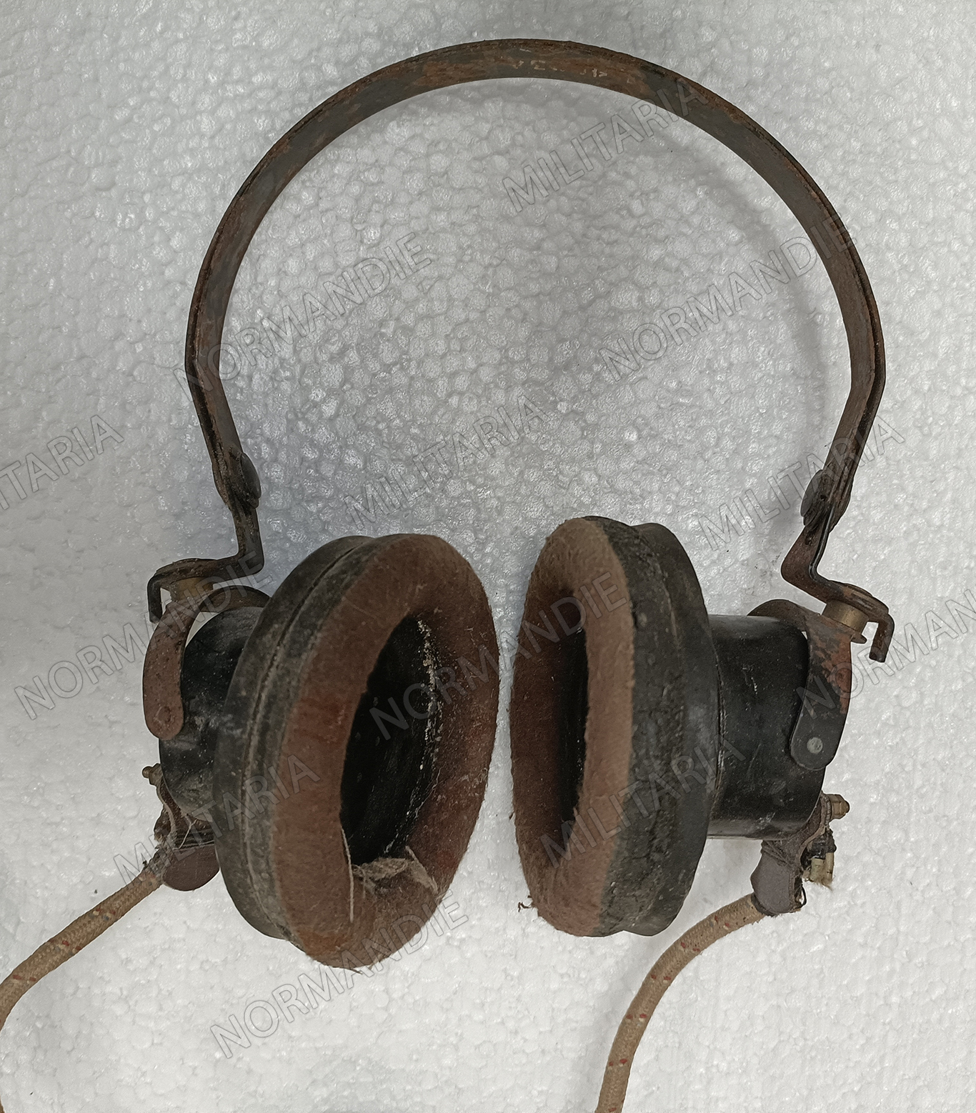 ECOUTEUR ET MICROPHONE ANGLAIS WW2 8 | Militaria Normandie